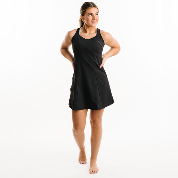 ZYIA | Dresses | Zyia Black Aline Tempo Dress Xs Athletic Dress | Poshmark